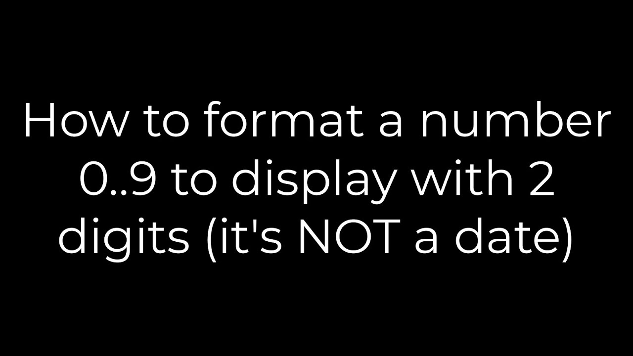 Java How To Format A Number 09 To Display With 2 Digits Its Not A 9834