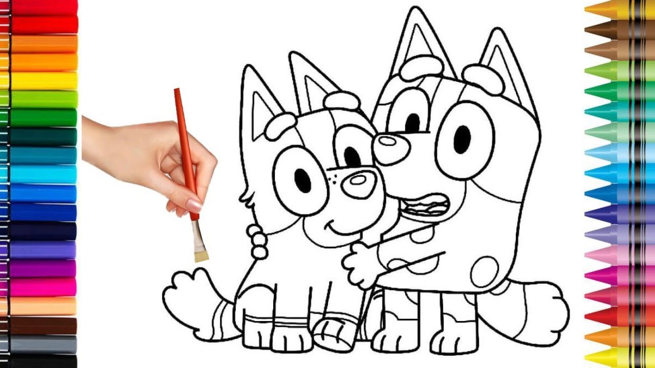 How to draw Bluey : drawing ,painting & coloring for kids ,toddlers ...