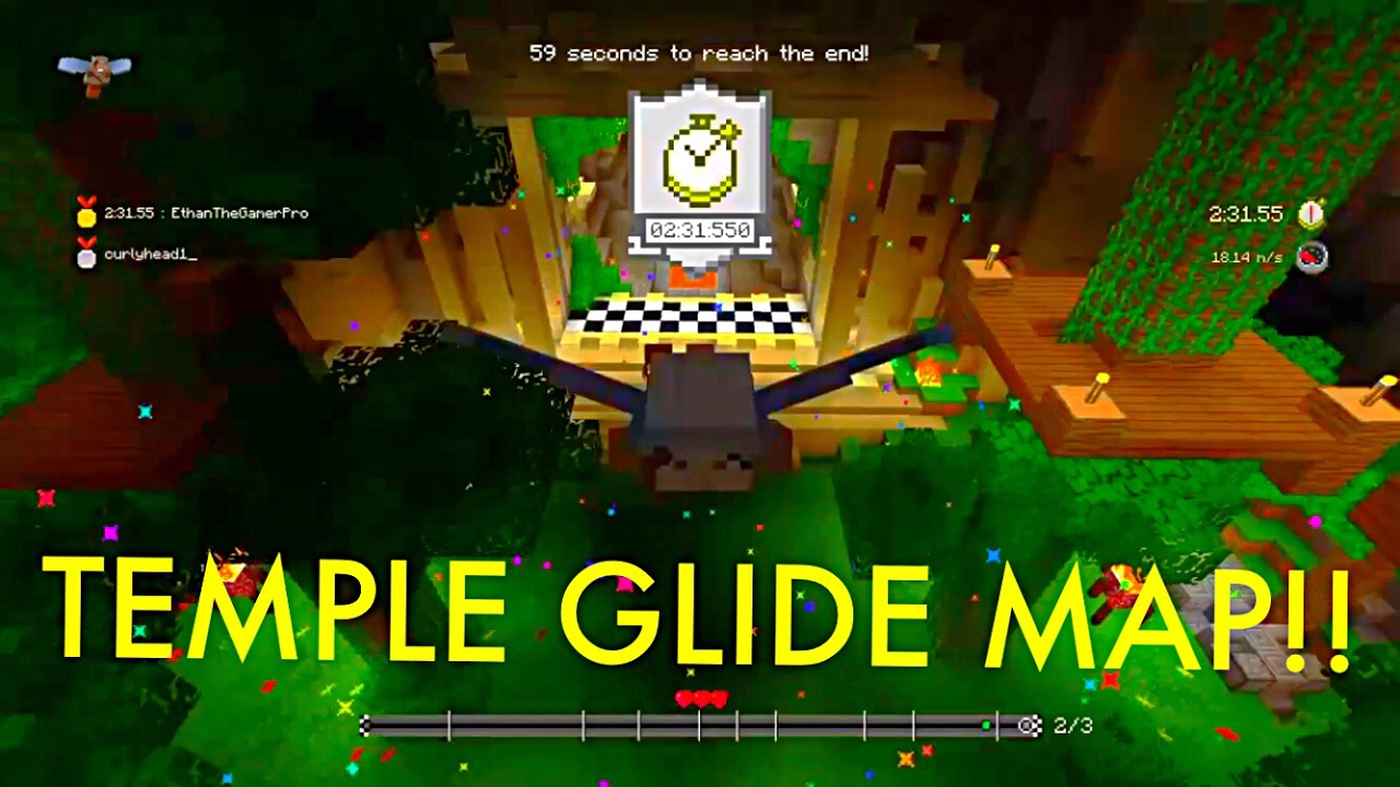 Minecraft PS4 - New Temple Glide Map!! (W/ Thomas) - YouTube