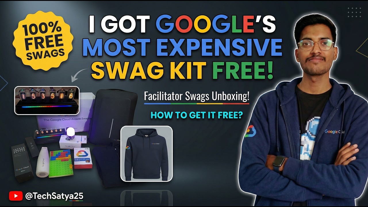 I GOT GOOGLE’S MOST EXPENSIVE SWAG KIT FREE! 😱 | Google Arcade ...