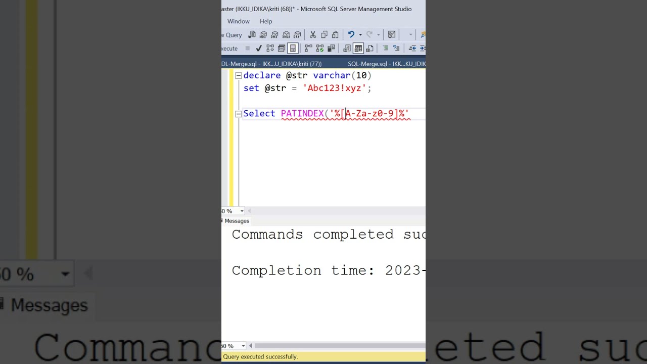 SQL Trick How To Find Position Of Non Alphanumeric Characters SQL Trick How To Find Position Of Non Alphanumeric Characters