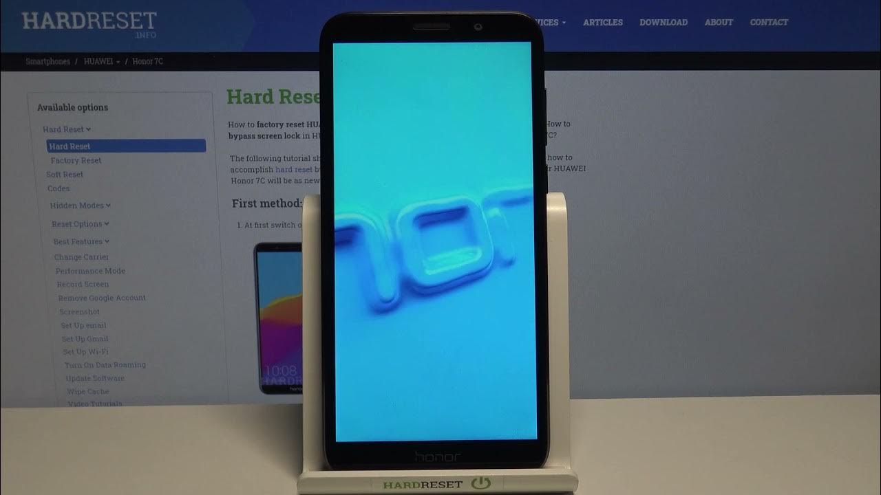 How to Factory Reset HONOR 7C – Hard Reset by Settings - YouTube