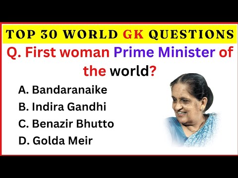 Top 30 world GK questions and answers || Trivia quiz || Gk quiz || Most ...