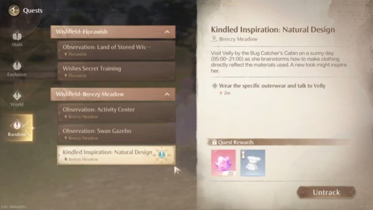 Infinity Nikki Kindled Inspiration: Natural Design Wear the specific ...