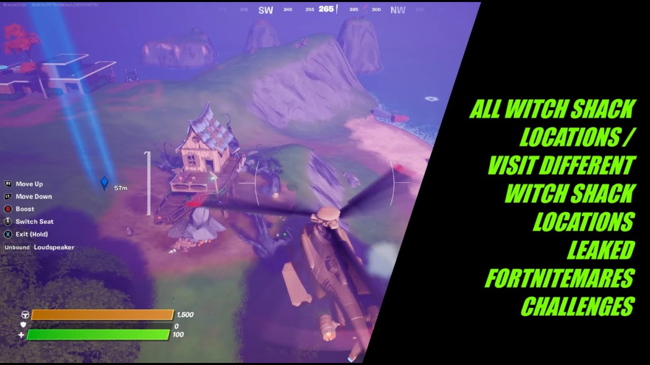 ALL WITCH SHACK LOCATIONS FORTNITE / FORTNITEMARES CHALLENGE / VISIT ...