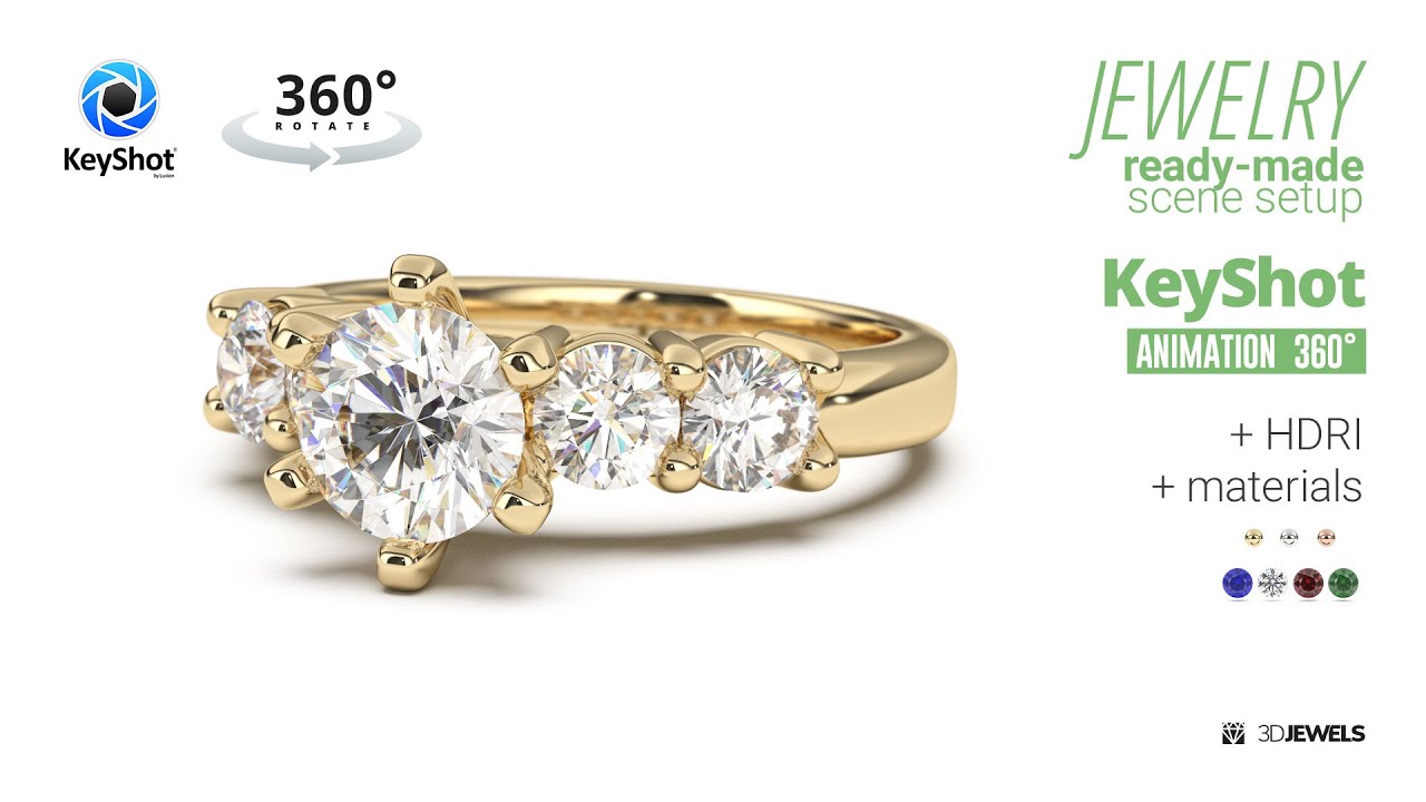 Sample of KeyShot Contrast Scene Setup for 3D Jewelry Animation 360 ...