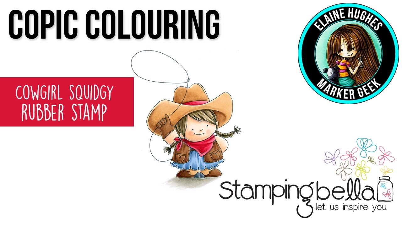 Copic Coloring Stamping Bella 2017: Squidgy Cowgirl rubber stamp set ...