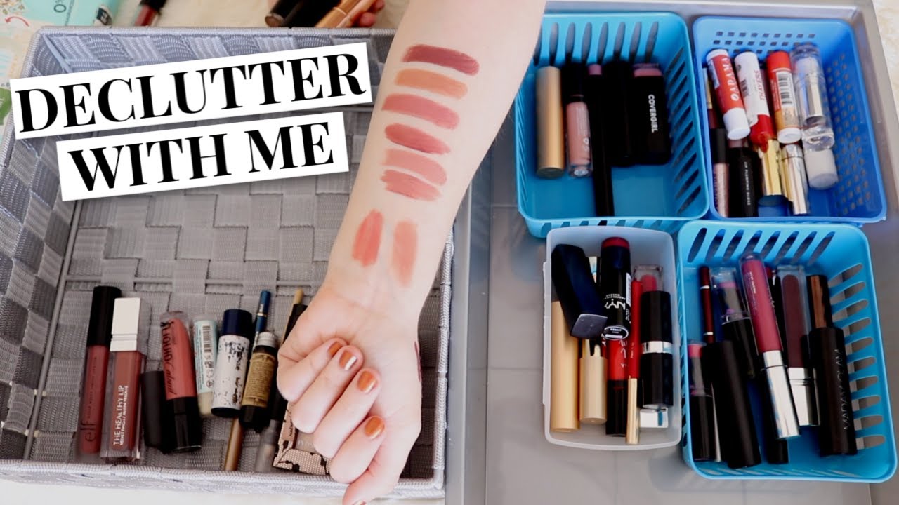 Makeup Declutter Minimal Makeup Collection Youtube