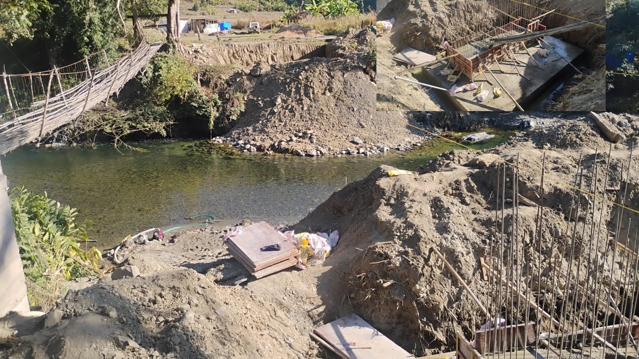 2 land new road kohima to Shamator bridge tizu river under construction ...