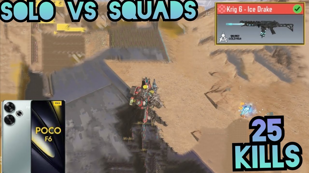 Krig 6 Ice Drake 25Kills Solo vs squads On Poco F6 Call of duty Mobile ...
