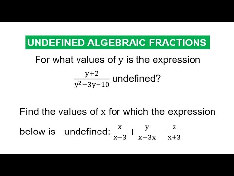 AF|Undefined Algebraic Fractions - Lesson 6 - YouTube