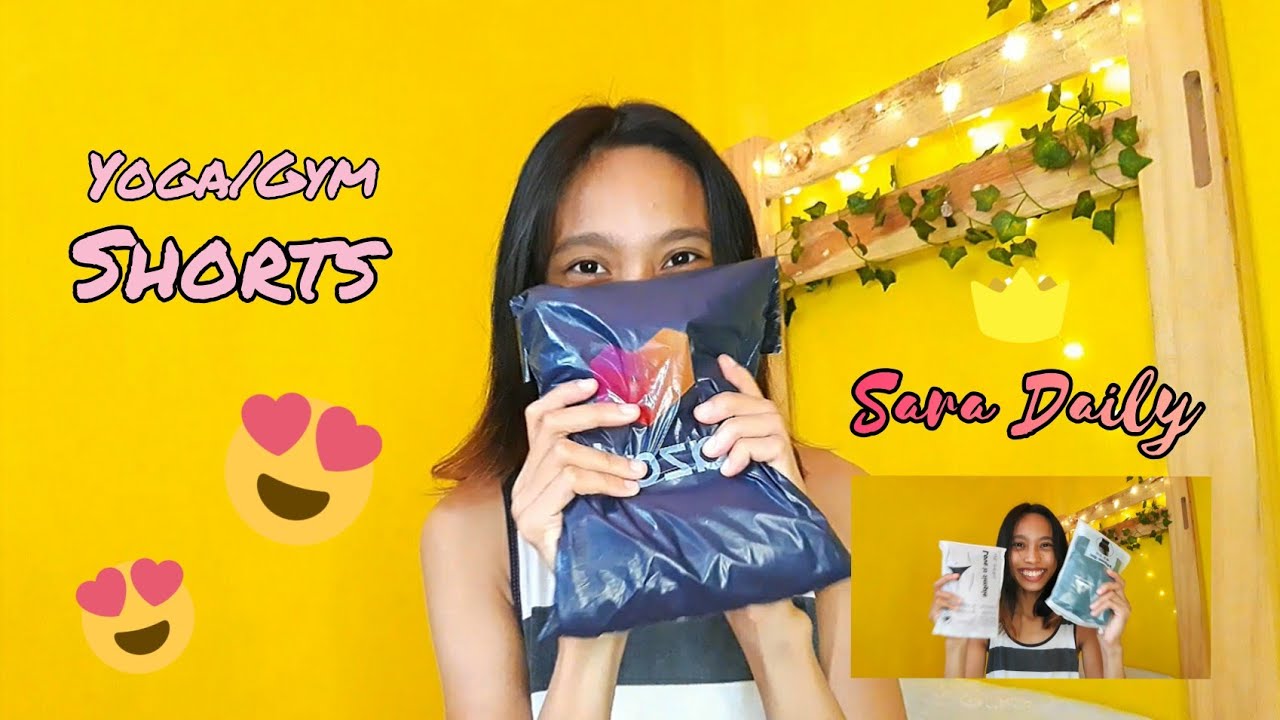 SARA TRIES THE FITNESS TRAINING YOGA SHORTS | Sara Daily - YouTube