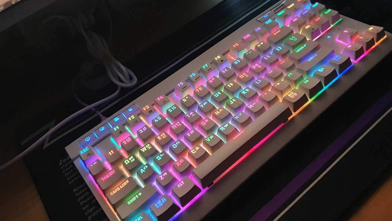 몬스타기어 MK87 후아노 적축 1시간 타건/ 키보드 ASMR - YouTube