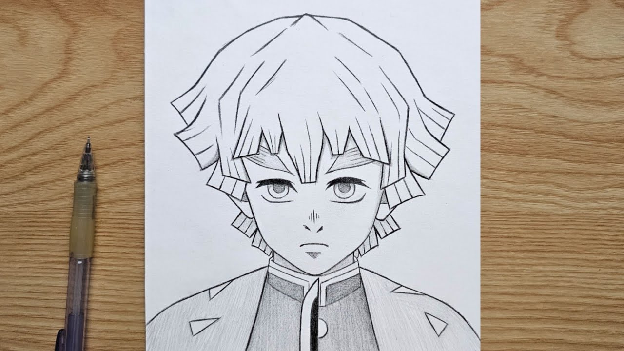 How to draw Zenitsu ( Serious mode ) | Zenitsu Agatsuma step by step ...