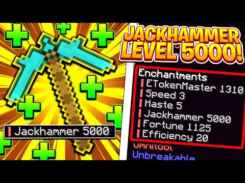 MY 100% MAXED JACKHAMMER PICKAXE *OP* | Minecraft Prisons - YouTube