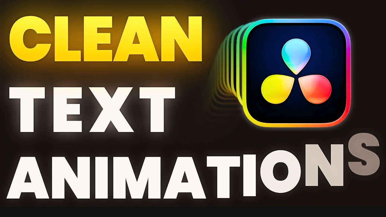 3 Clean Text Animations In 3 Minutes | Davinci Resolve - YouTube