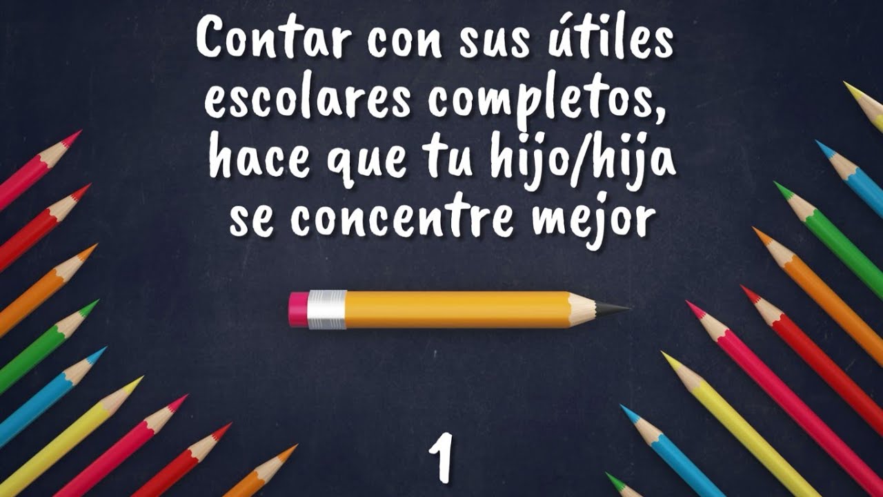 Los útiles escolares ¿qué importancia tienen? - YouTube