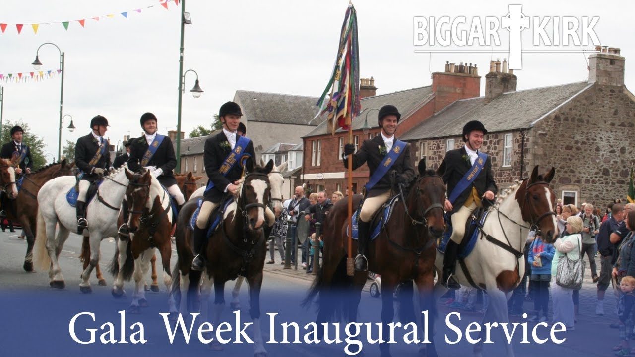 Biggar Gala week inaugural service in Biggar Kirk - YouTube
