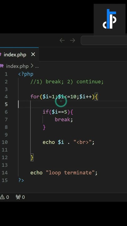 PHP For Loop Explained with Break Jump Statement Part 1 | urdu/hindi | #php #BreakStatement # ...