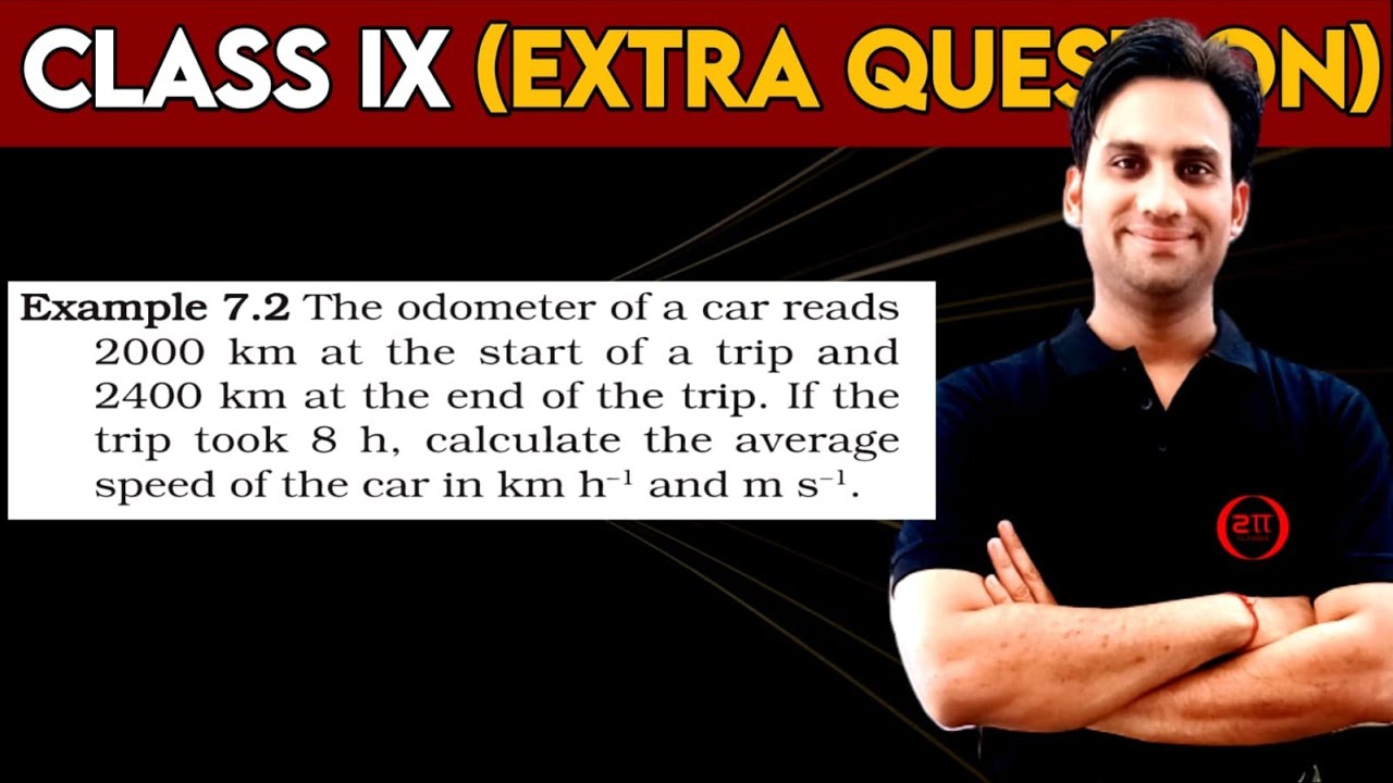 The odometer of a car reads 2000 km at the start of a trip and 2400 km ...