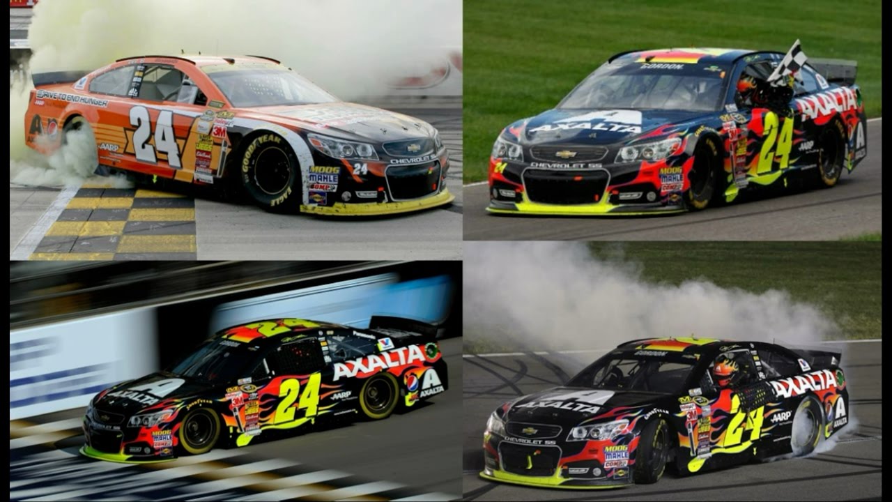 All 4 of Jeff Gordon's Wins in 2014 (Finishes) Jeff Gordon Edit - YouTube