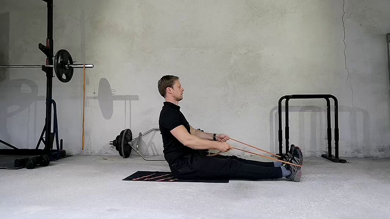 RESISTANCE BAND SEATED ROW EZ - YouTube