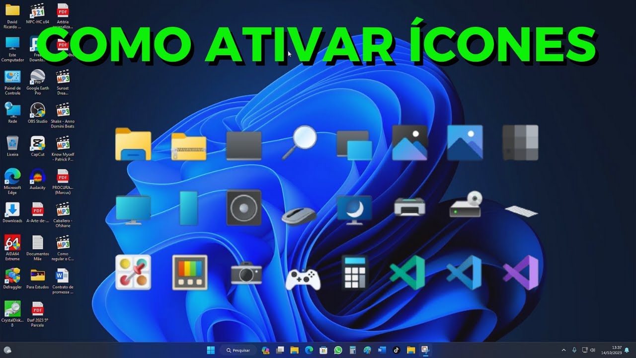 Como Colocar ÍCONES na ÁREA DE TRABALHO do Windows 11 - YouTube
