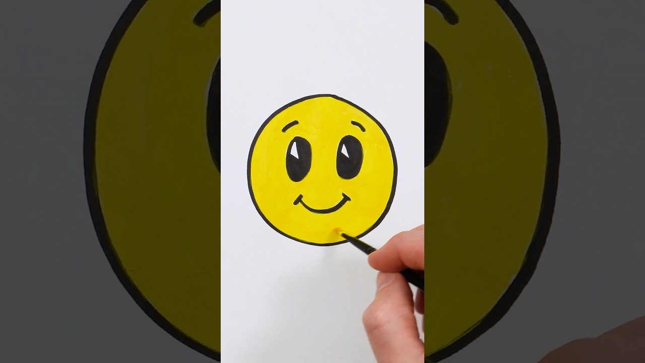 Smile Drawing and Painting for Kids #shorts #painting #art #viral - YouTube