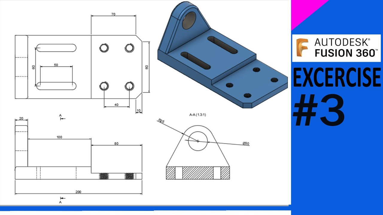 Fusion 360 Tutorial for Beginners // Mechanical design || Geometric ...
