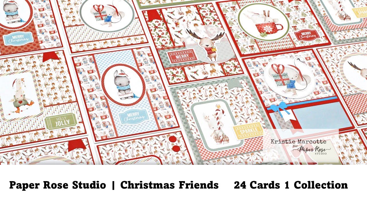 Paper Rose Studio | Christmas Friends | 24 Cards 1 Collection - YouTube