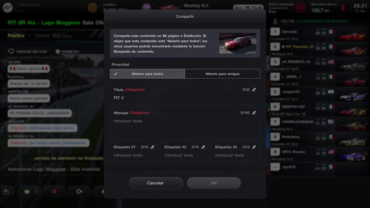 GT7 | PIT SIM Racing carrera 3 de la 4T | Lago Magiore - YouTube