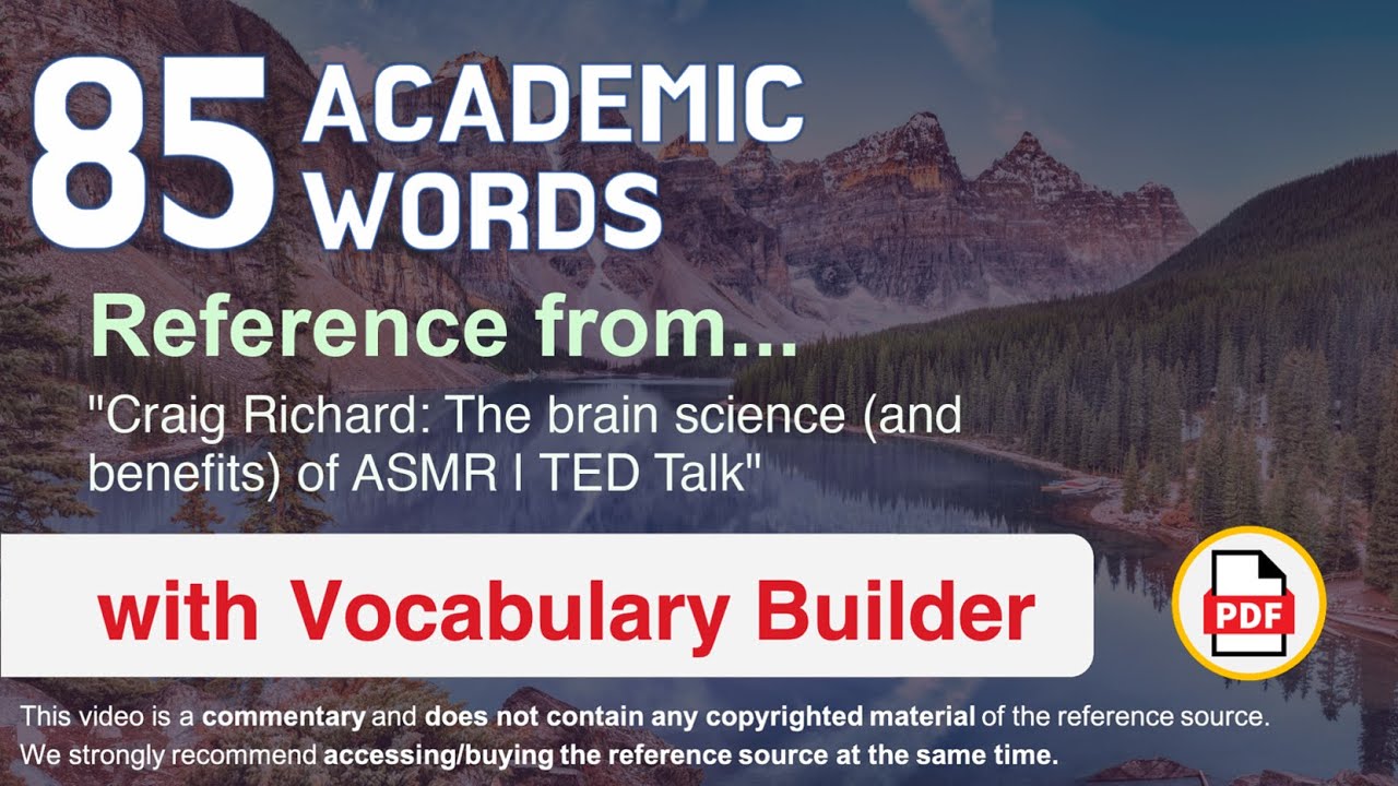 85 Academic Words Ref from "Craig Richard: The brain science (and ...
