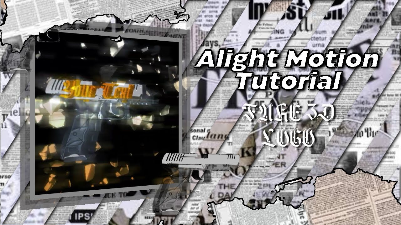 FAKE 3D LOGO AE INSPIRED (GUN) | ALIGHT MOTION TUTORIAL - YouTube