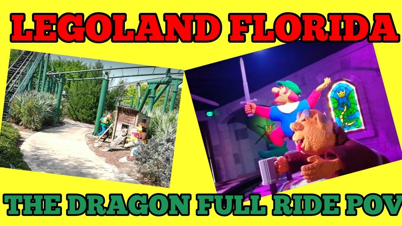 LegoLand Florida The DRAGON Full Ride Roller Coaster POV - YouTube