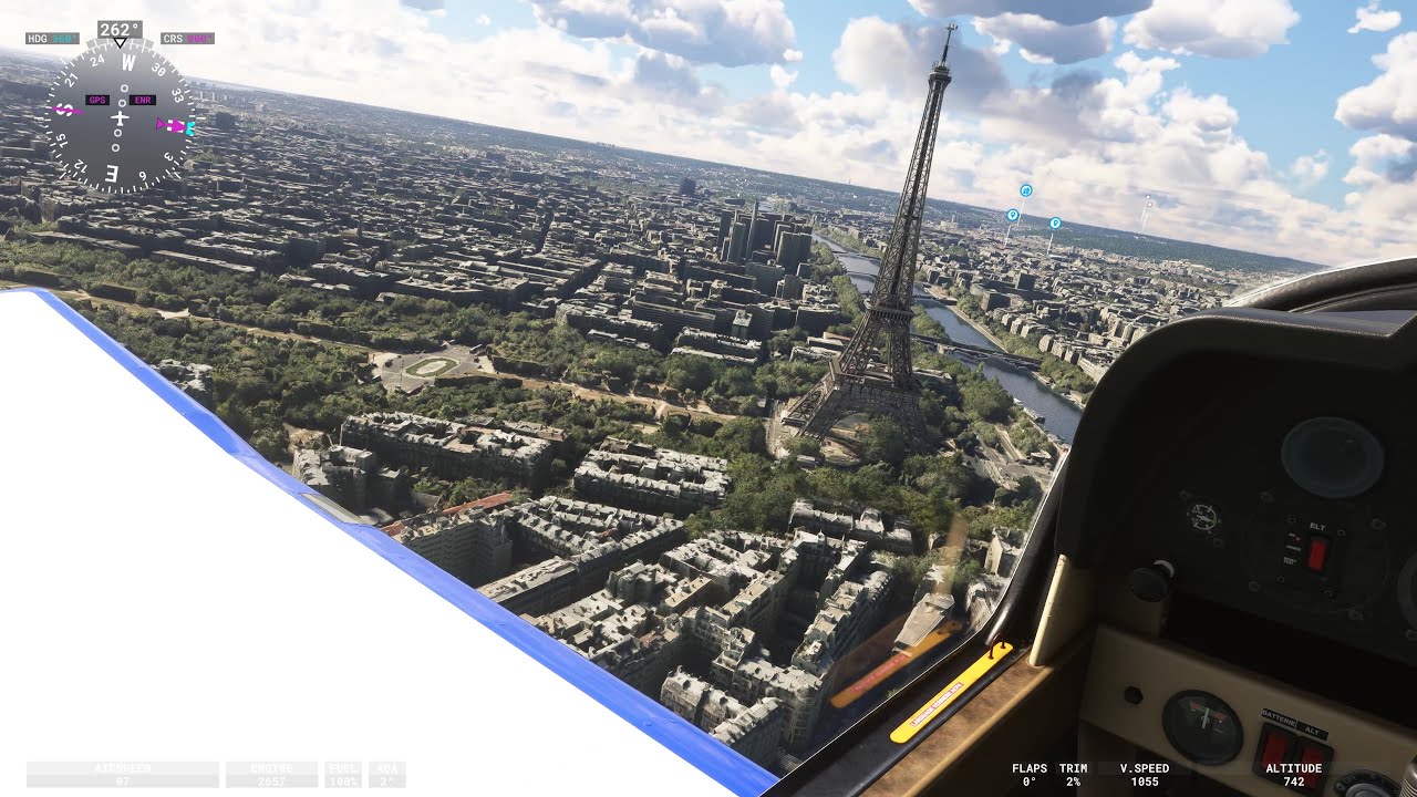 Microsoft Flight Simulator Flying around Paris [4K] ️📡 #flightsimulator ...