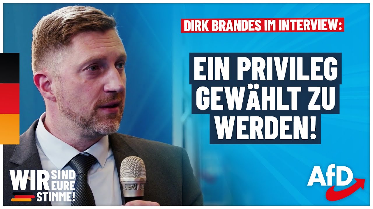 Interview Dirk Brandes zum 15. AfD-Bundesparteitag in Essen - YouTube