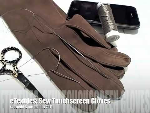 eTextiles: Conductive Thread Gloves - YouTube