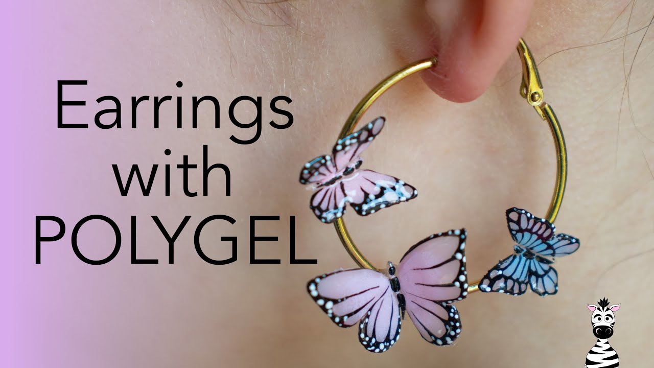 ACRYGEL EARRINGS Stunning Butterfly Hoops Tutorial - YouTube