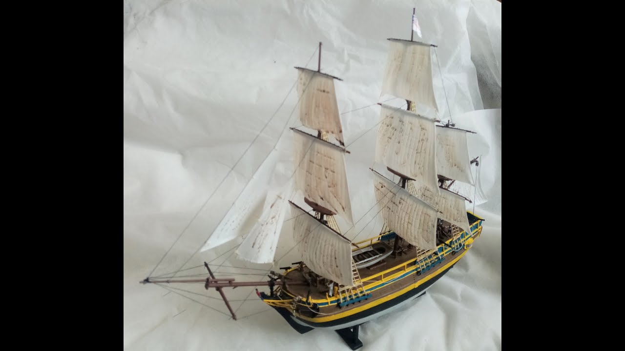 1/110 HMS Bounty build - YouTube