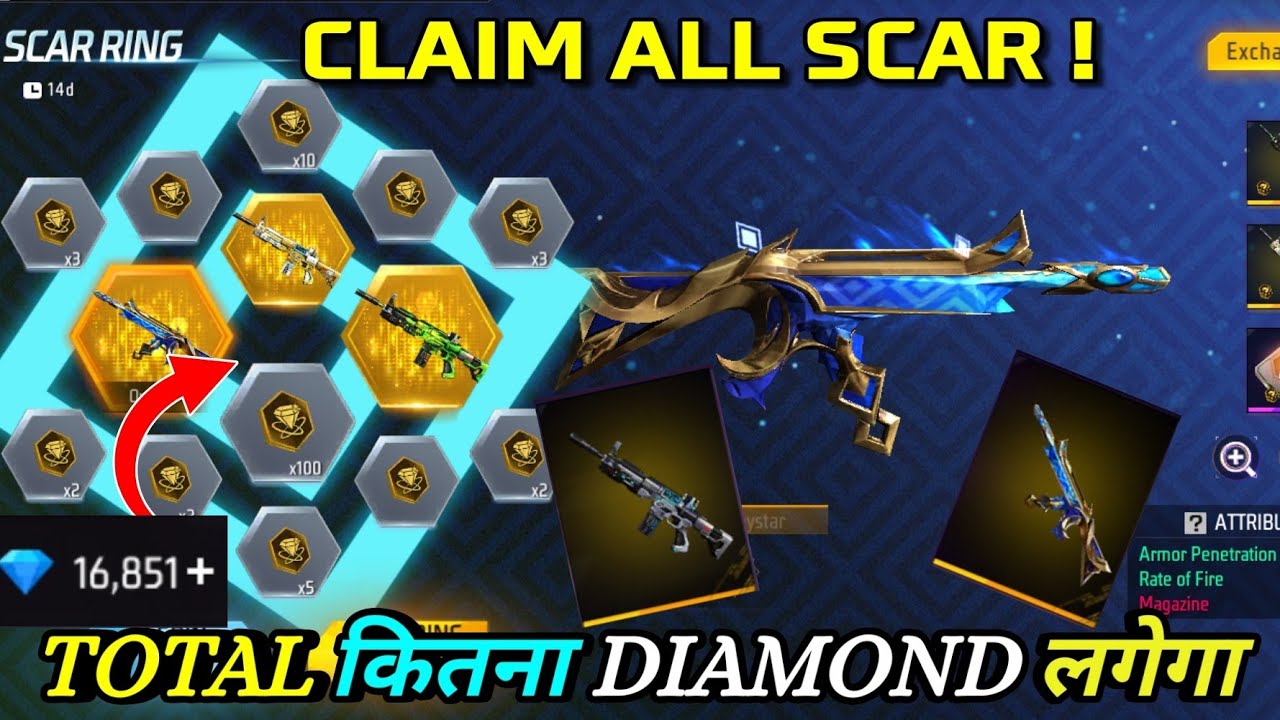 NEW SCAR RING EVENT FREE FIRE | TITAN SCAR RETURN | FREE FIRE NEW EVENT ...