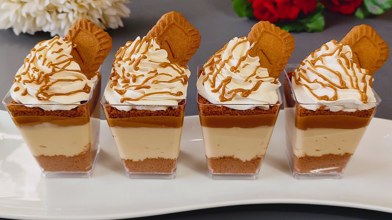Lotus Biscoff Dessert Cups | No Bake Dessert Cups - YouTube
