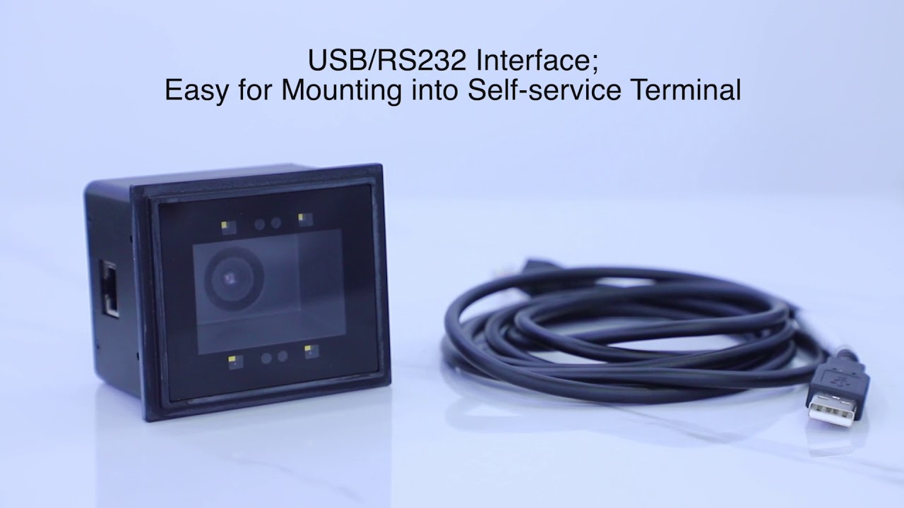 Rakinda RD4500-20 Fixed Mount 2D Barcode Scanner Mobile Screen QR Code Reader - YouTube