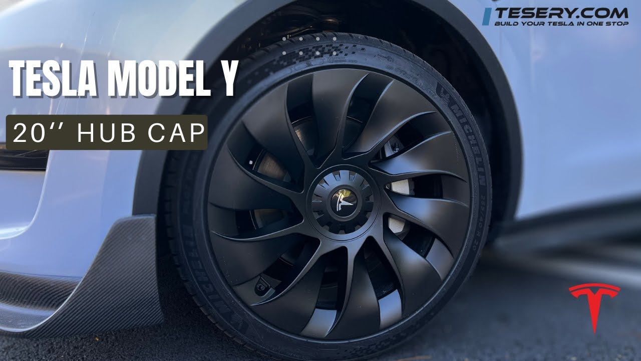 Tesla Model Y Hub Caps for 20” Induction Wheel from Tesery | Install ...
