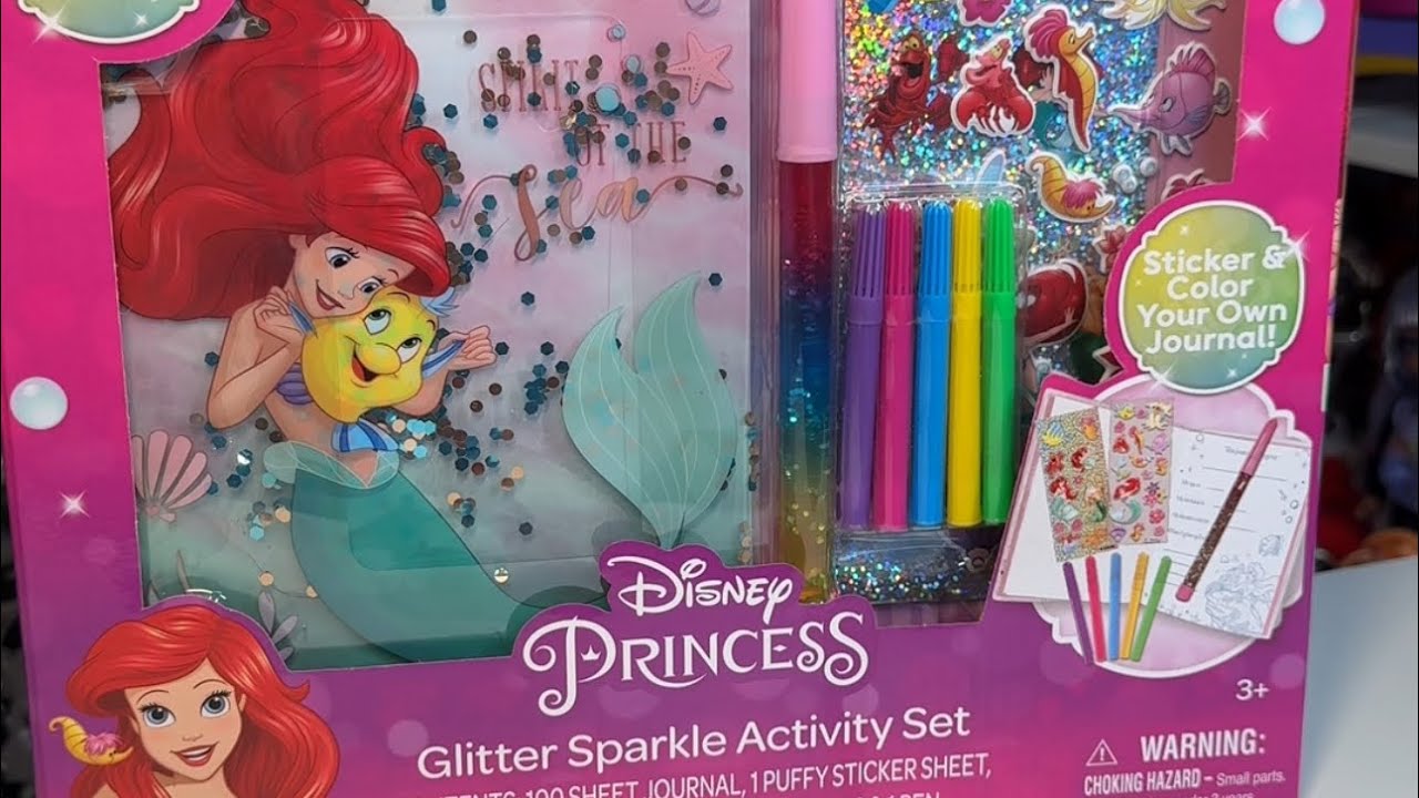 Disney Princess Ariel Glitter Sparkle Activity Set - YouTube