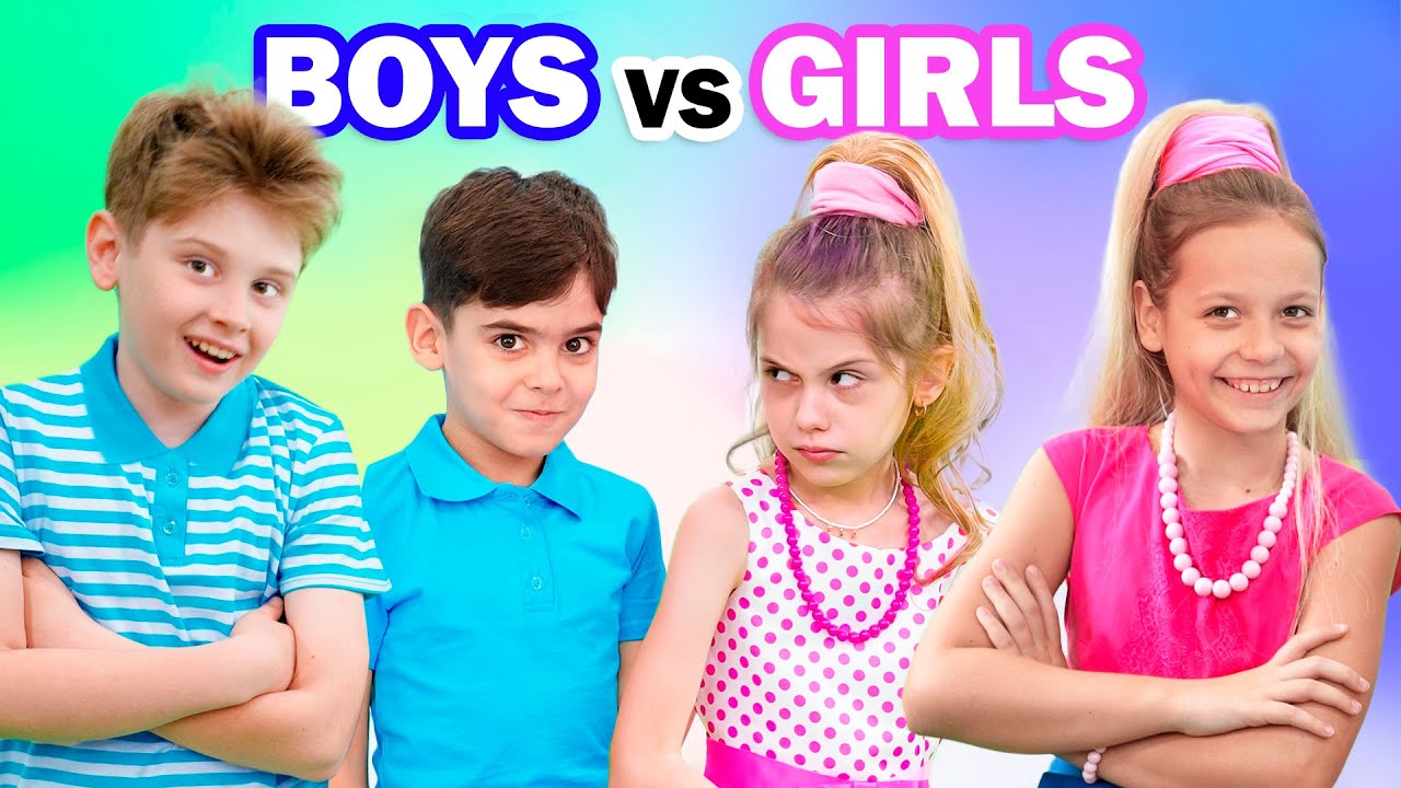 Eva and Friends Boys vs Girls Challenge for kids - YouTube