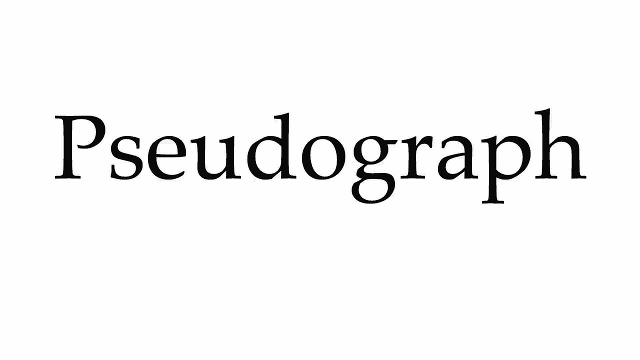How to Pronounce Pseudograph - YouTube
