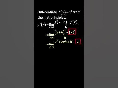 💯 The First Principles Differentiation | Derivative from The First ...