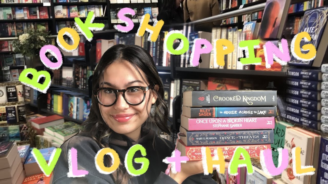 book shopping vlog & haul :) fantasy, romance and cute bookstore vibes ...