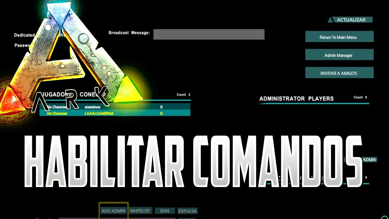 ARK HABILITAR COMANDOS PARA AMIGOS | Ark: Survival Evolved - YouTube