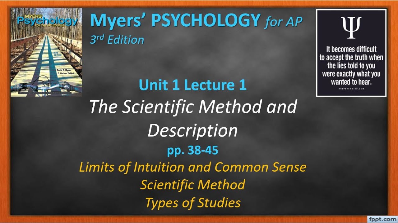 AP DC Psych Unit 1 Lec 1 VIDEO Scientific Method Update (J. Porter ...